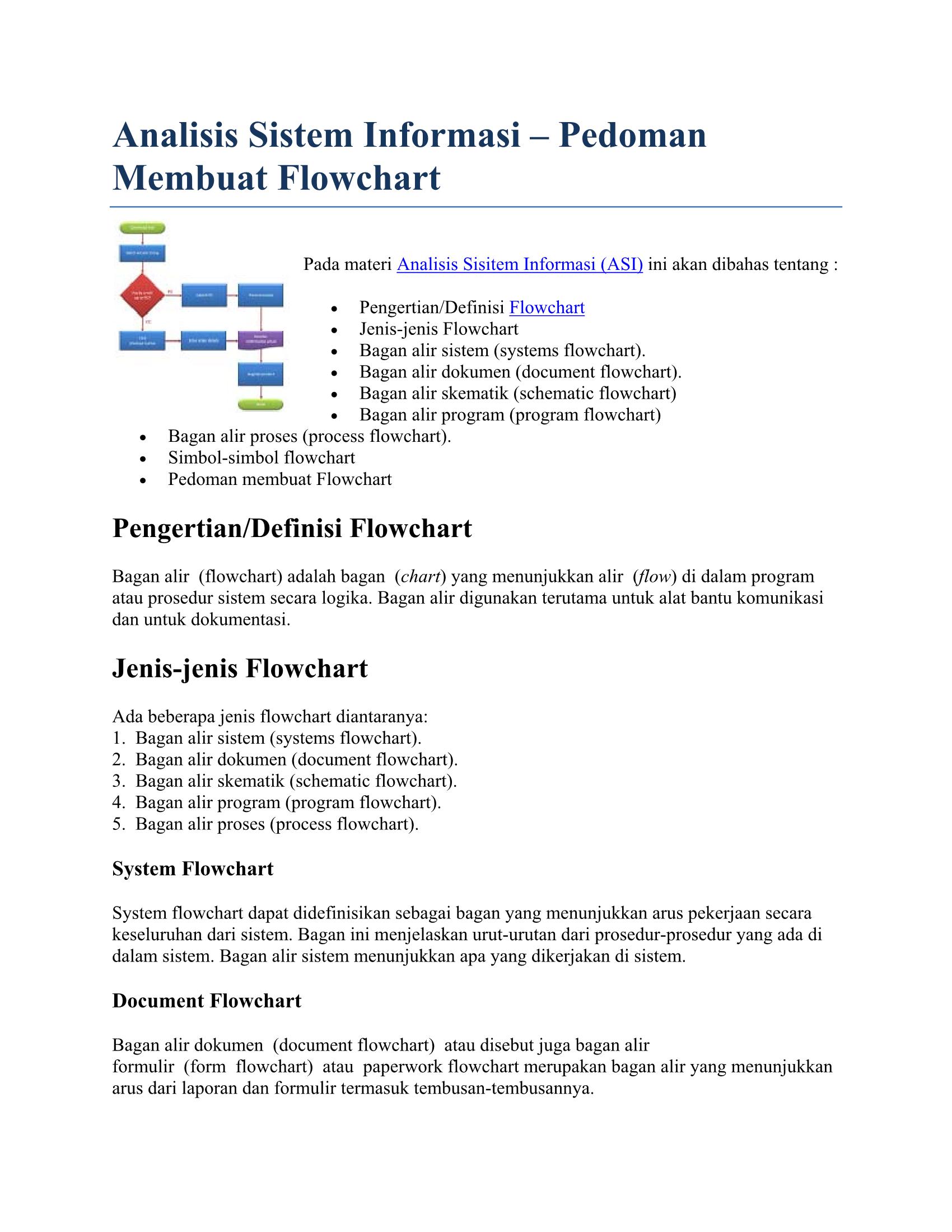 Analisis Sistem Informasi - Pedoman Membuat Flowchart - anaksisfo ...