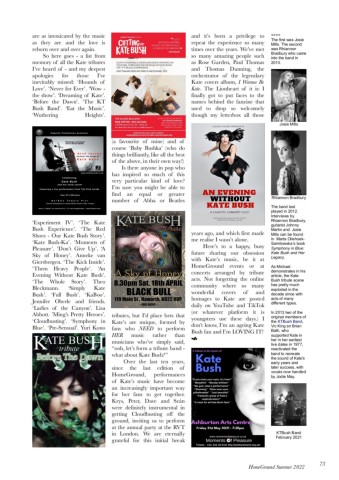 HomeGround - The Kate Bush Magazine - Issue 80 - seantwomey - Page 73 ...