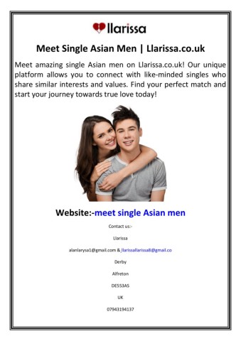 Meet Single Asian Men Llarissa.co.uk