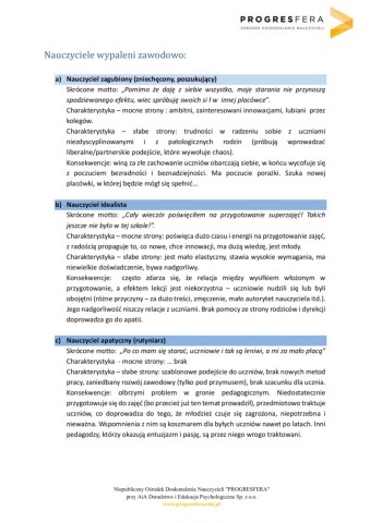 Wypalenie zawodowe u nauczycieli - NODN Progresfera - Strony 9 ...