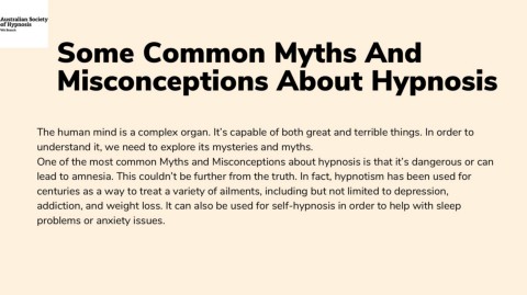 Some Common Myths And Misconceptions About Hypnosis 1