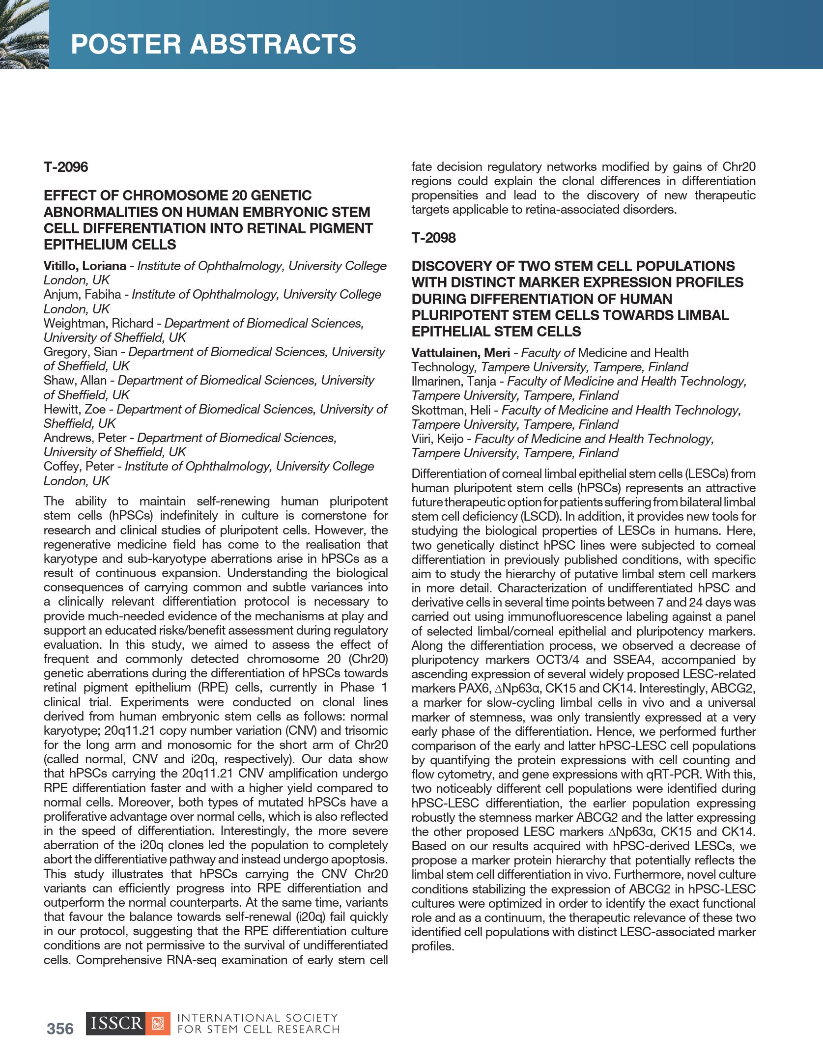 ISSCR 2019 Poster Abstracts - digital - Page 357 | Flip PDF Online ...