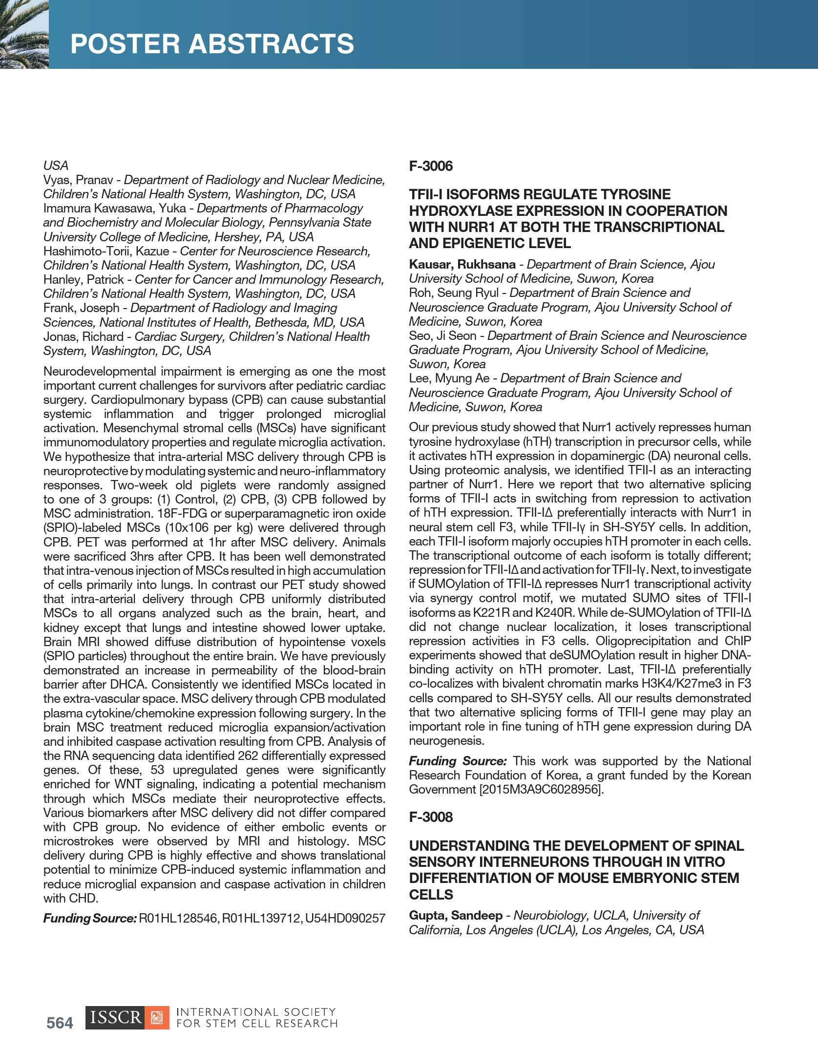 ISSCR 2019 Poster Abstracts - digital - Page 565 | Flip PDF Online | PubHTML5