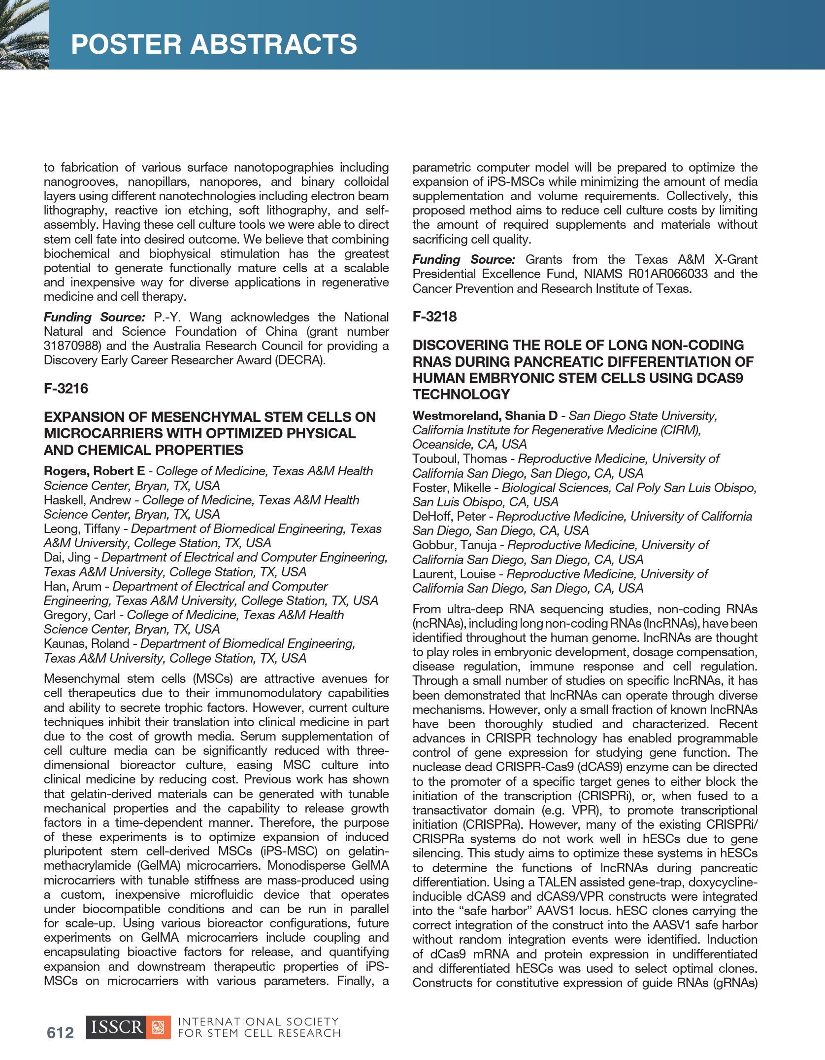 ISSCR 2019 Poster Abstracts - digital - Page 613 | Flip PDF Online | PubHTML5
