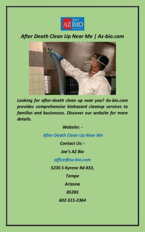 After Death Clean Up Near Me Az-bio