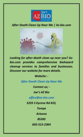 After Death Clean Up Near Me Az-bio