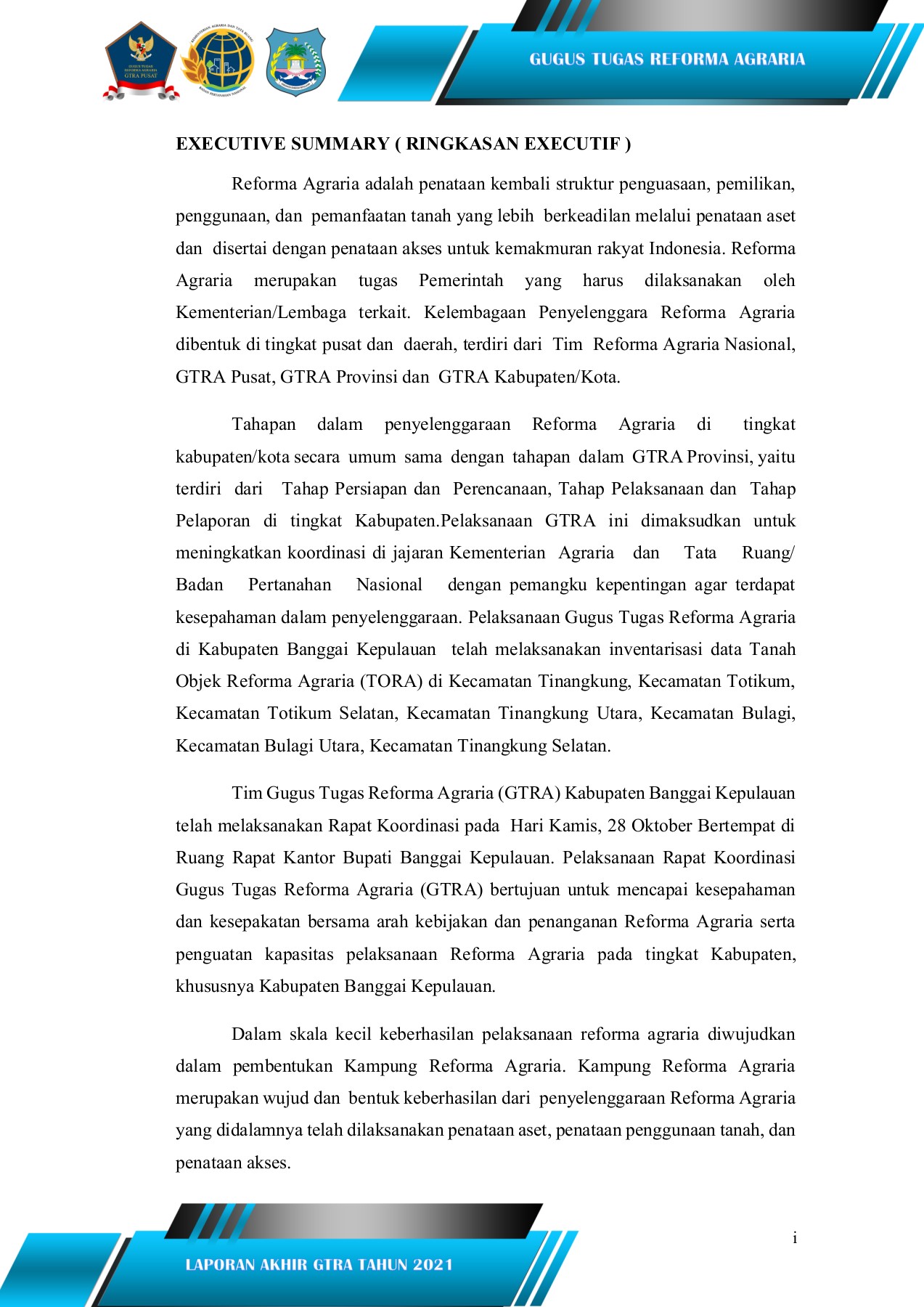 LAPORAN AKHIR GTRA KANTAH BANGKEP - harson Sudin - Muka Surat 2 ...