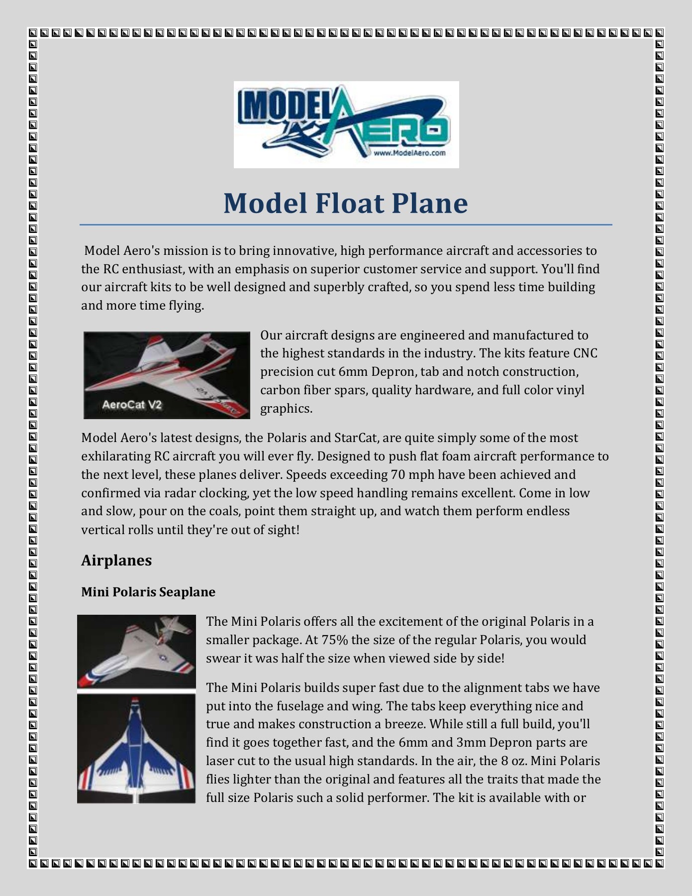 Model Float Plane - modelaero - Page 1 - 3 | Flip PDF Online | PubHTML5