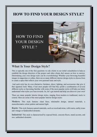 How To Find Your Design Style? - designedcurated - Page 1 - 3 | Flip ...