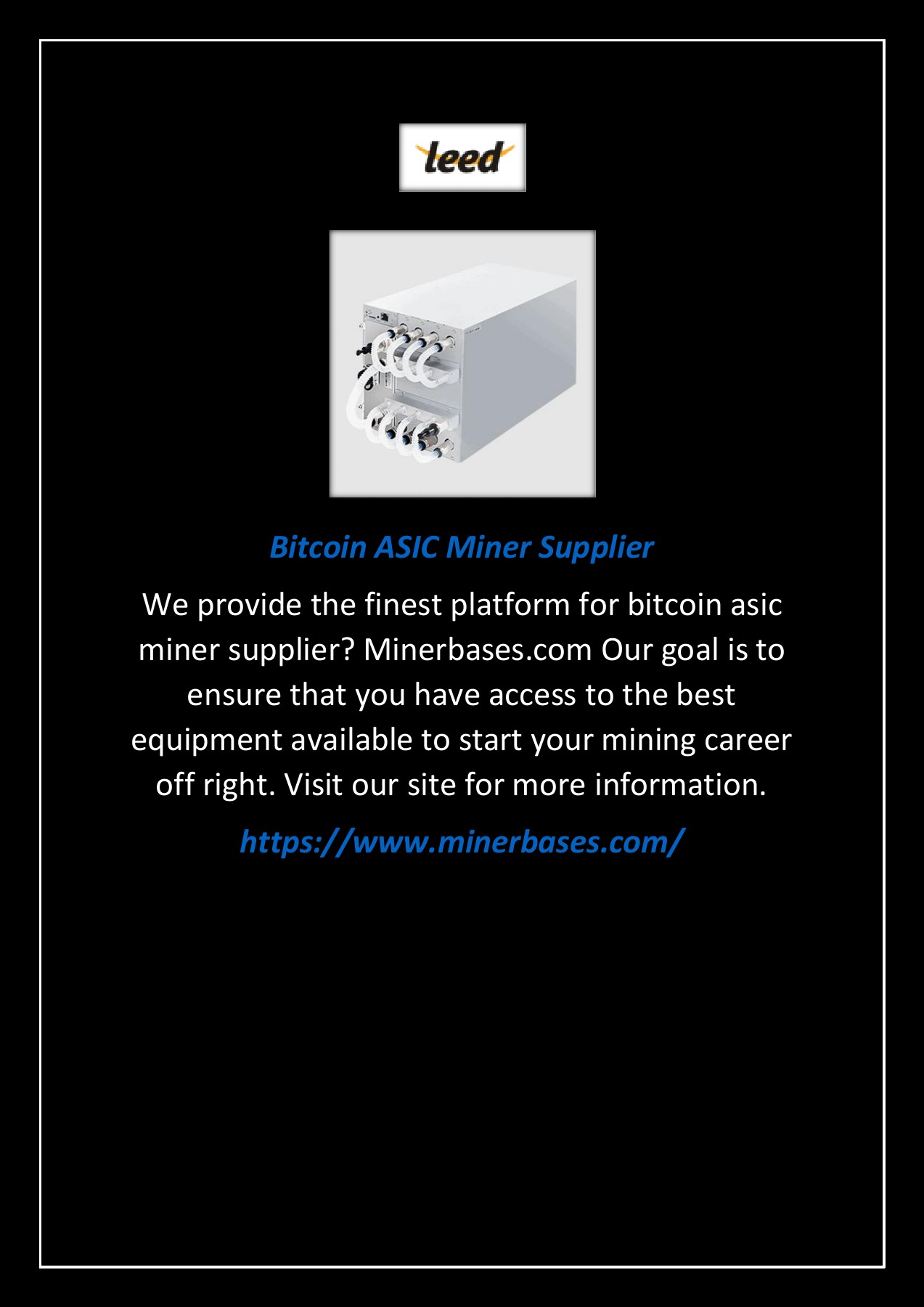 Bitcoin ASIC Miner Supplier - Shenzhen Leed Electronic Co. Ltd - Page 1 ...