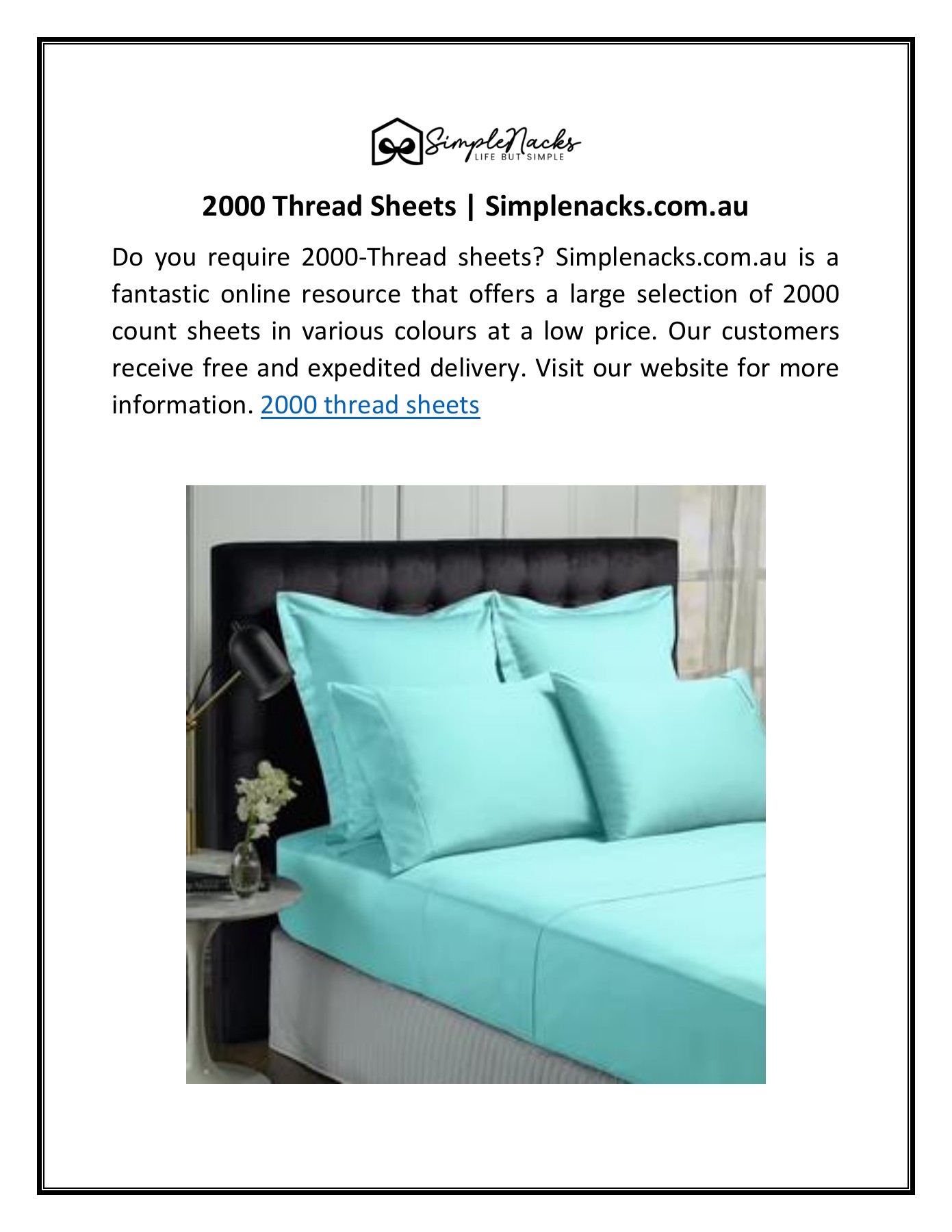 2000 Thread Sheets Simplenacks.com.au - Simple Neckes - Page 1 - 1 ...