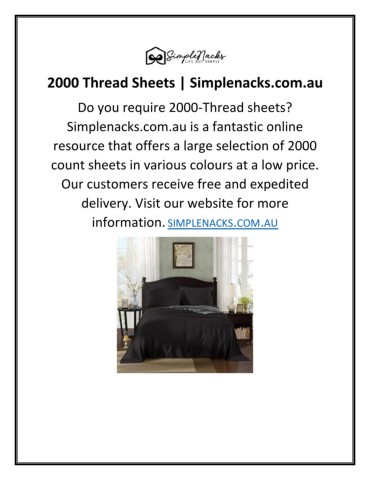 2000 Thread Sheets Simplenacks.com.au