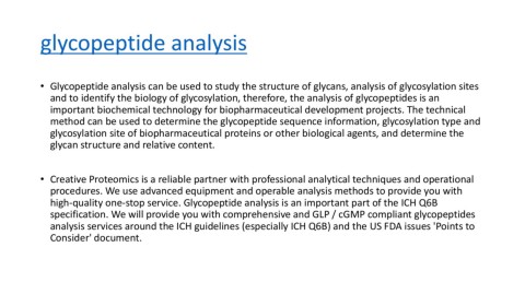 glycopeptide analysis