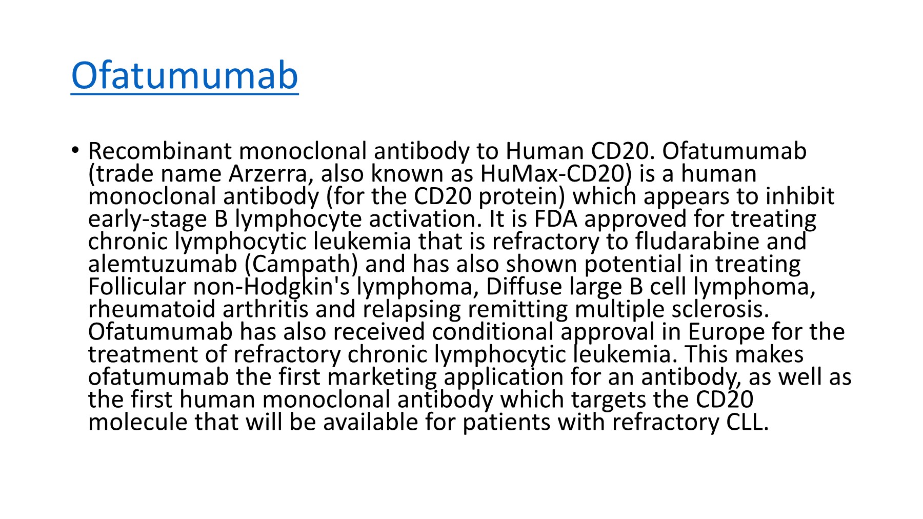 Ofatumumab - sabrina run - Page 1 - 1 | Flip PDF Online | PubHTML5