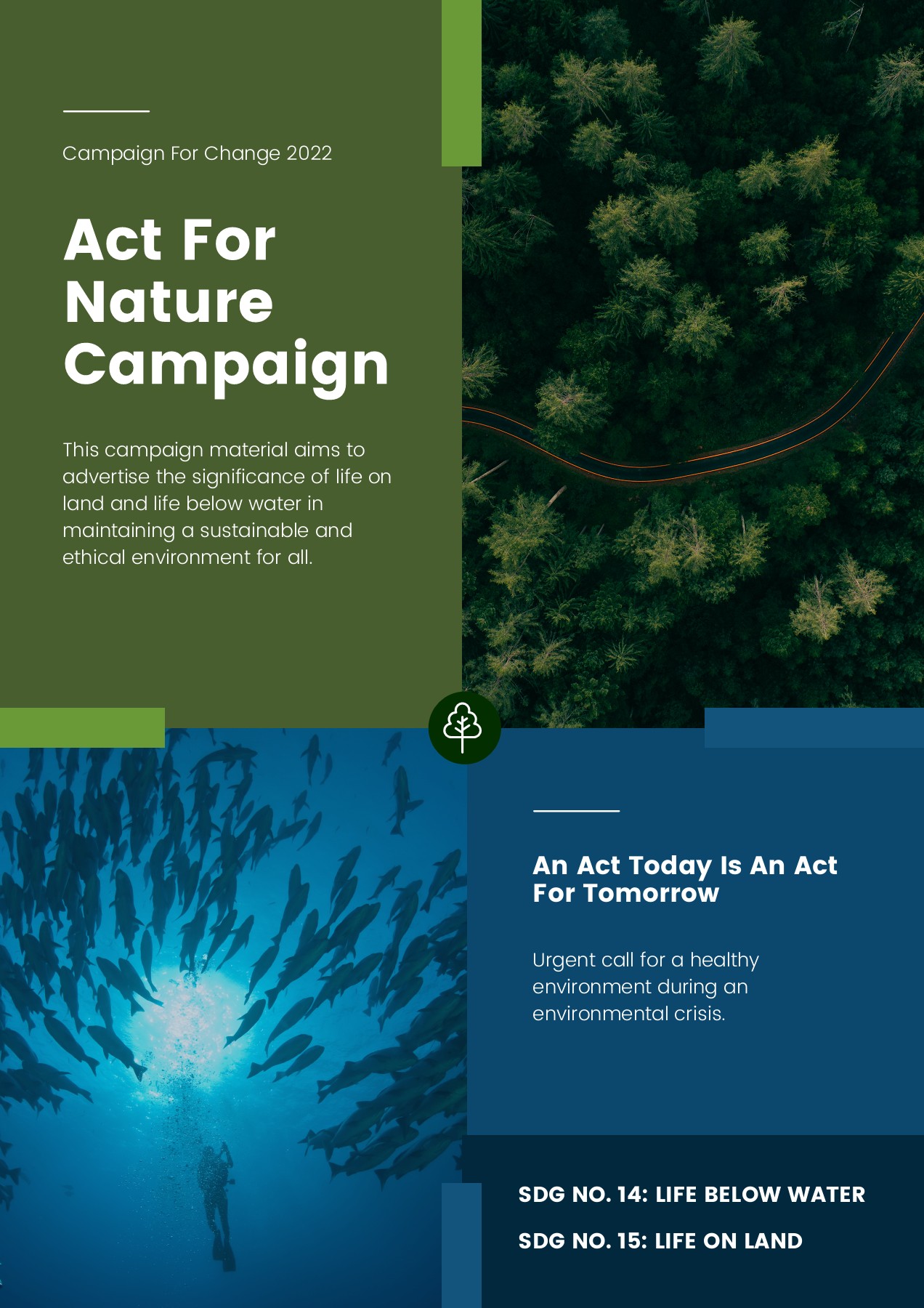 Act For Nature Campaign Simple Green Poster - jennieruby - Page 1 - 7 ...