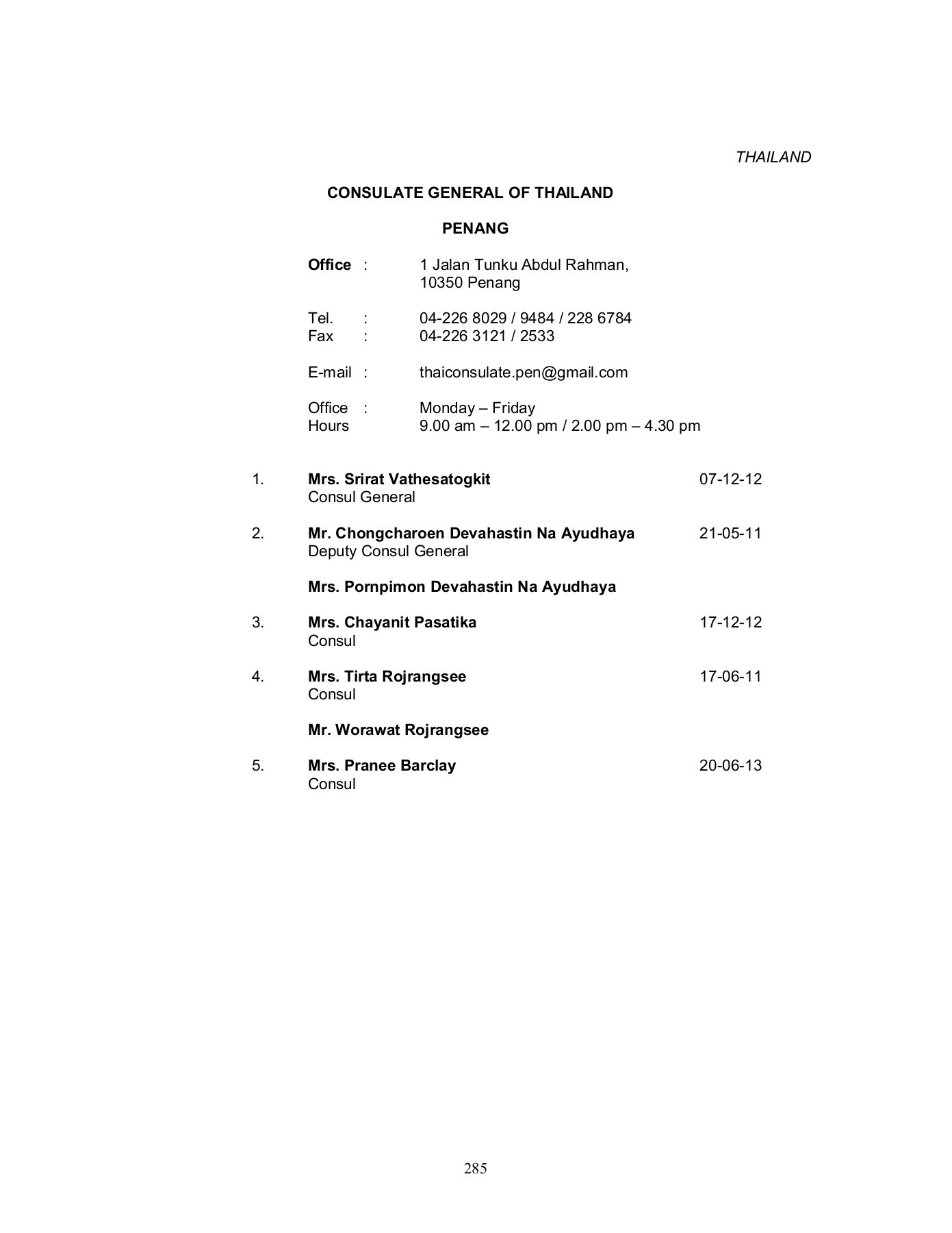 List of Diplomatic and Consular Mission - hanikasitis - Page 295 | Flip ...
