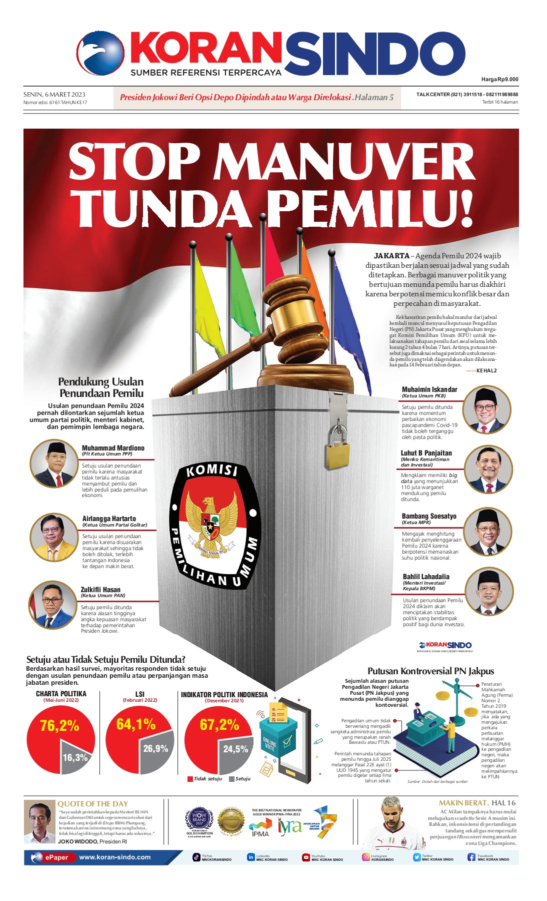 Koran Sindo 6 Maret 2023 - UMG - Page 1 | Flip PDF Online | PubHTML5