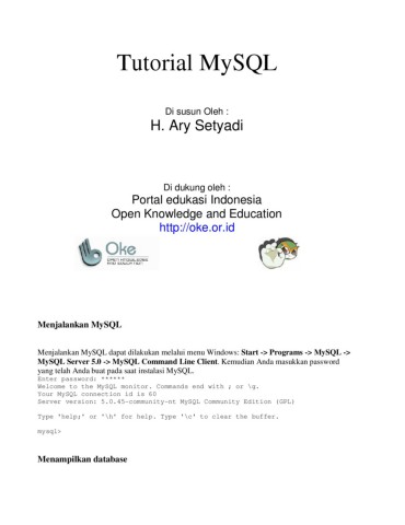 modul mysql - Taruna Nasution - Halaman 1 - 33 | PDF Online | PubHTML5
