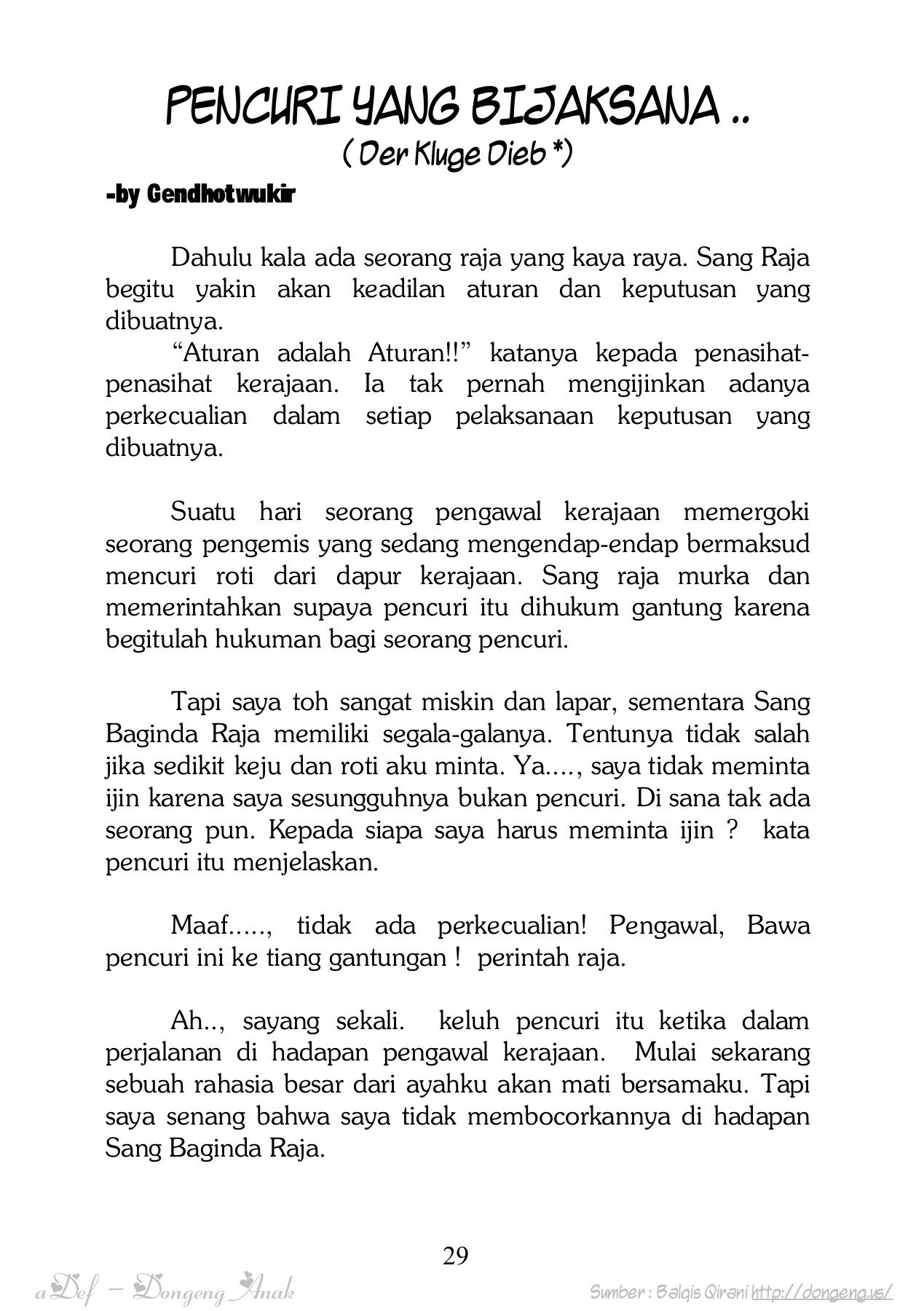 Pencuri yang Bijaksana - Kania dewi - Halaman 1 - 4 | PDF Online | PubHTML5