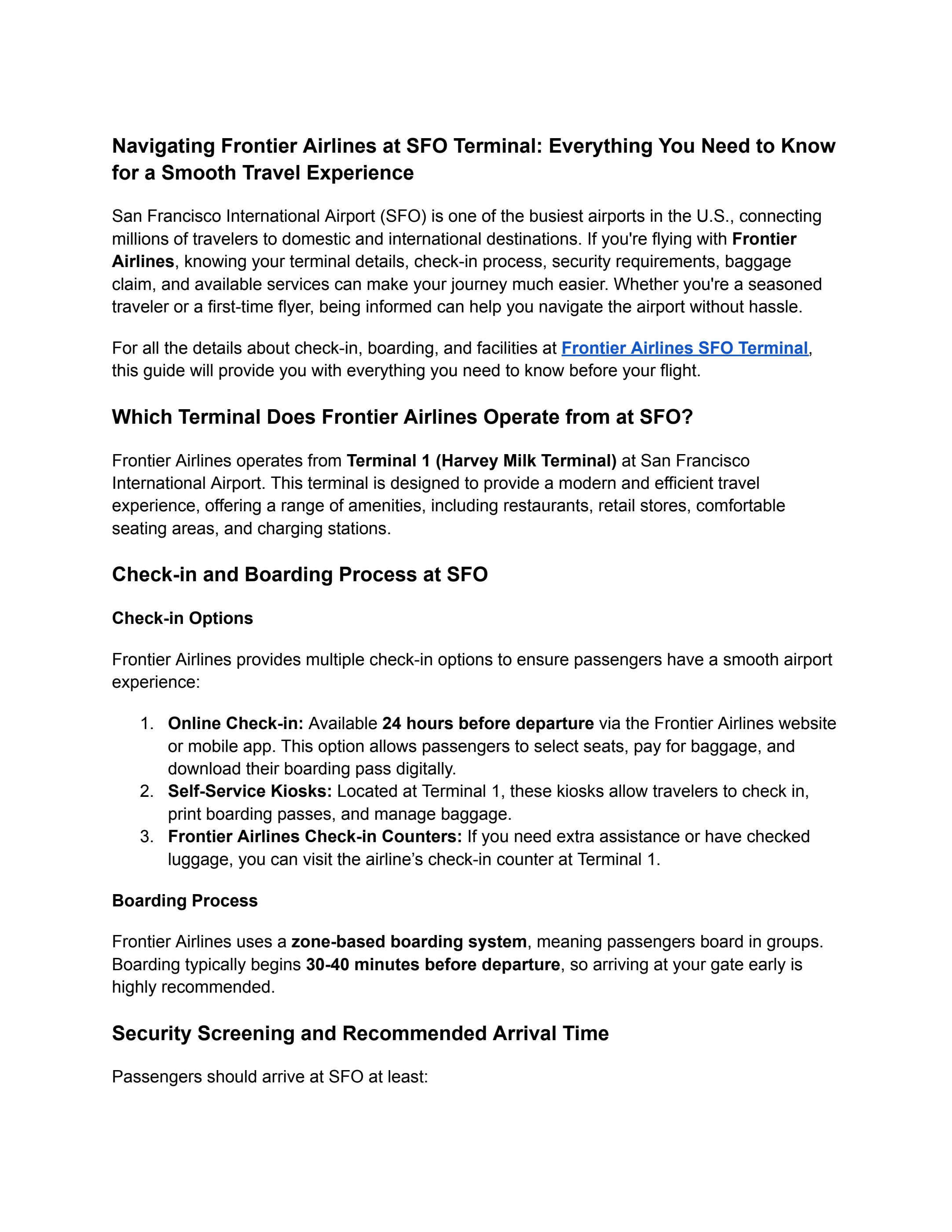 frontier airlines sfo terminal - robert gills - Page 1 - 3 | Flip PDF ...