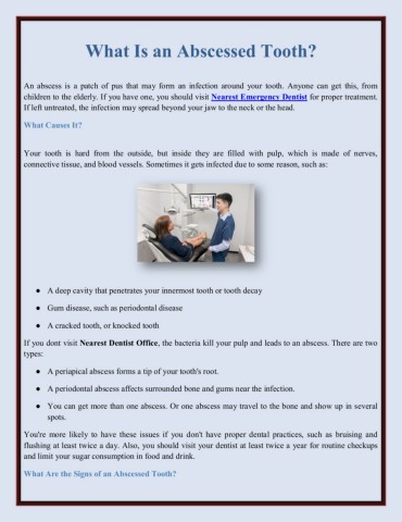 What Is an Abscessed Tooth?