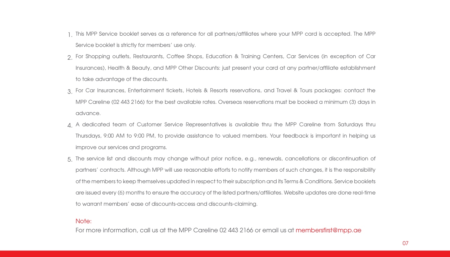 mpp service list - Multi Plus Program - Page 7 | Flip PDF Online | PubHTML5