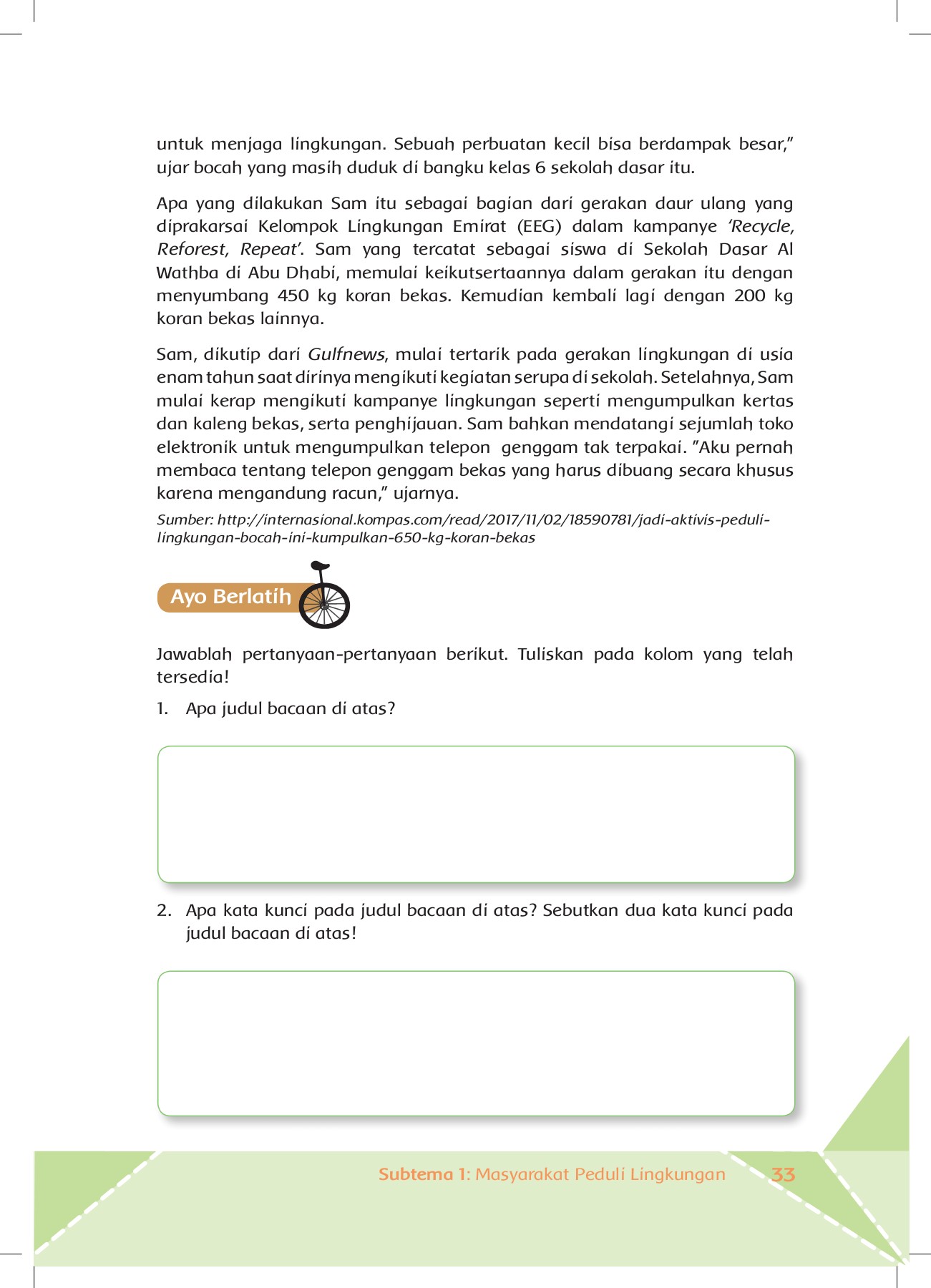 Buku Siswa Kelas 6 Tema 6 ( datadikdasmen.com ) - ERNA PURNAMAWATI - Muka Surat 39 | Membalik ...