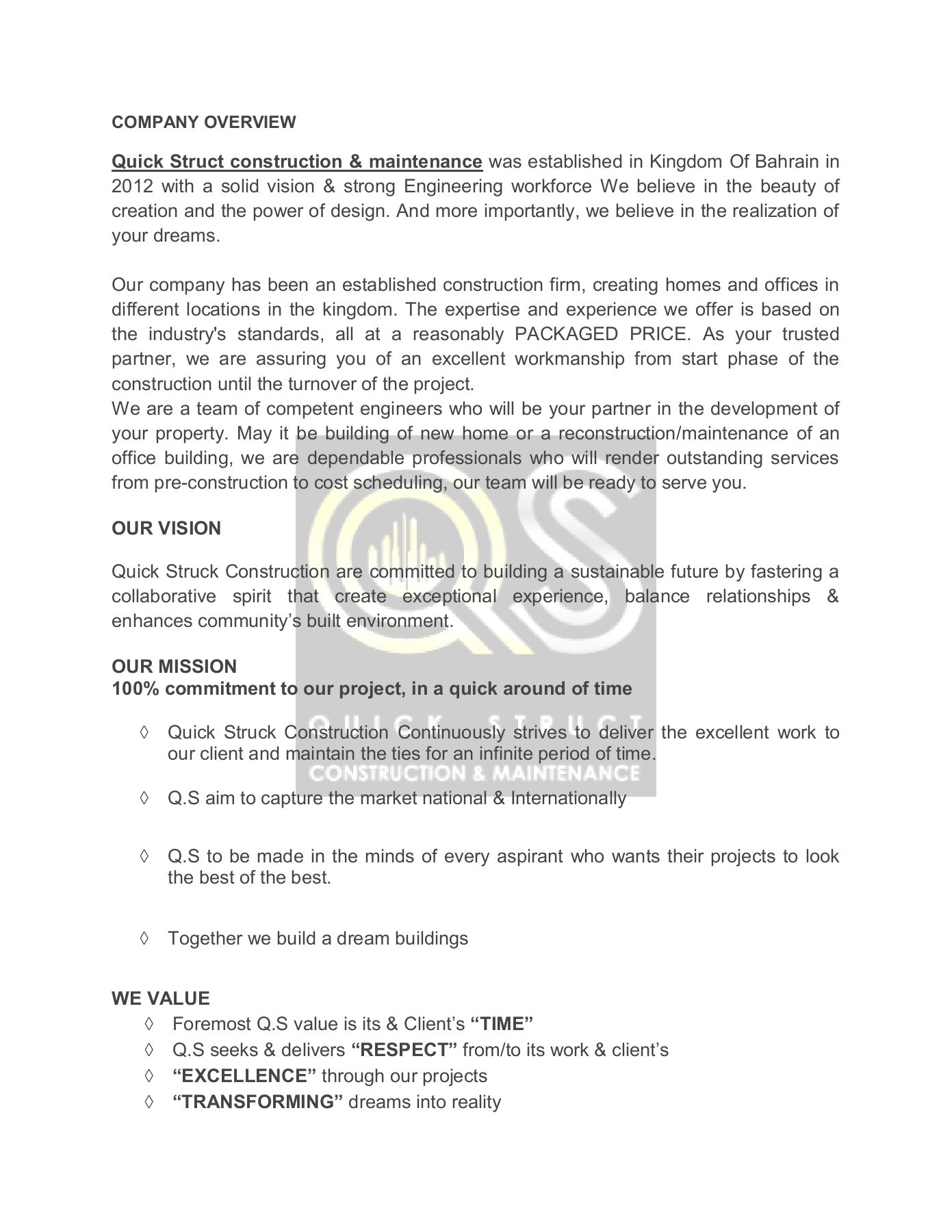 COMPANY PORTFOLIO QS CONSTRUCTION - italy.mmf - Page 1 - 11 | Flip PDF ...