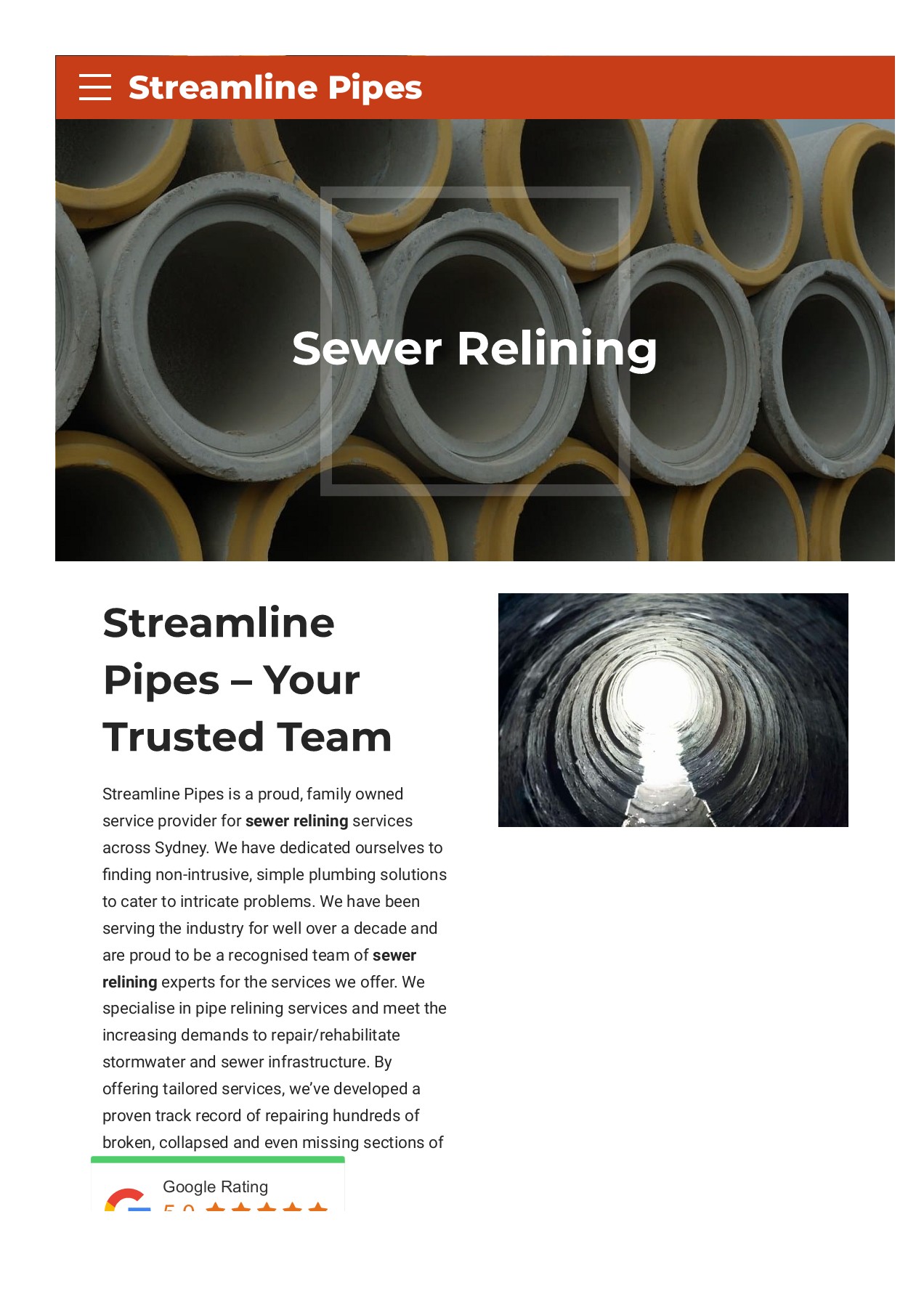 Sewer Relining - streamlinepipes1 - Page 1 - 4 | Flip PDF Online | PubHTML5