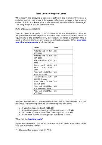 Tools Used to Prepare Coffee - EspressoWorks - Page 1 - 2 | Flip PDF ...