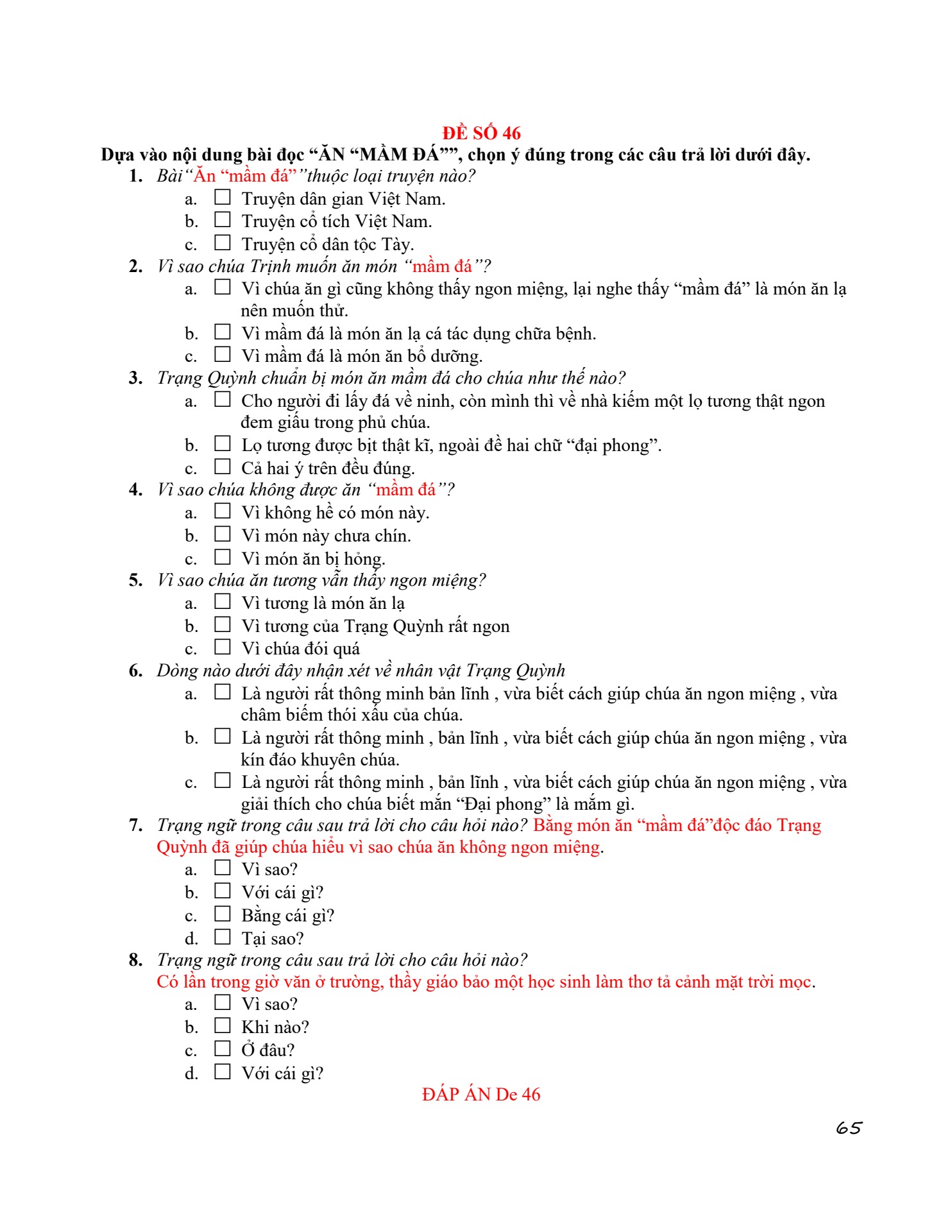 46-de-trac-nghiem-mon-tieng-viet-lop-4-co-dap-an - THƯ VIỆN TRƯỜNG TIỂU HỌC KIẾN QUỐC - Trang 66 ...