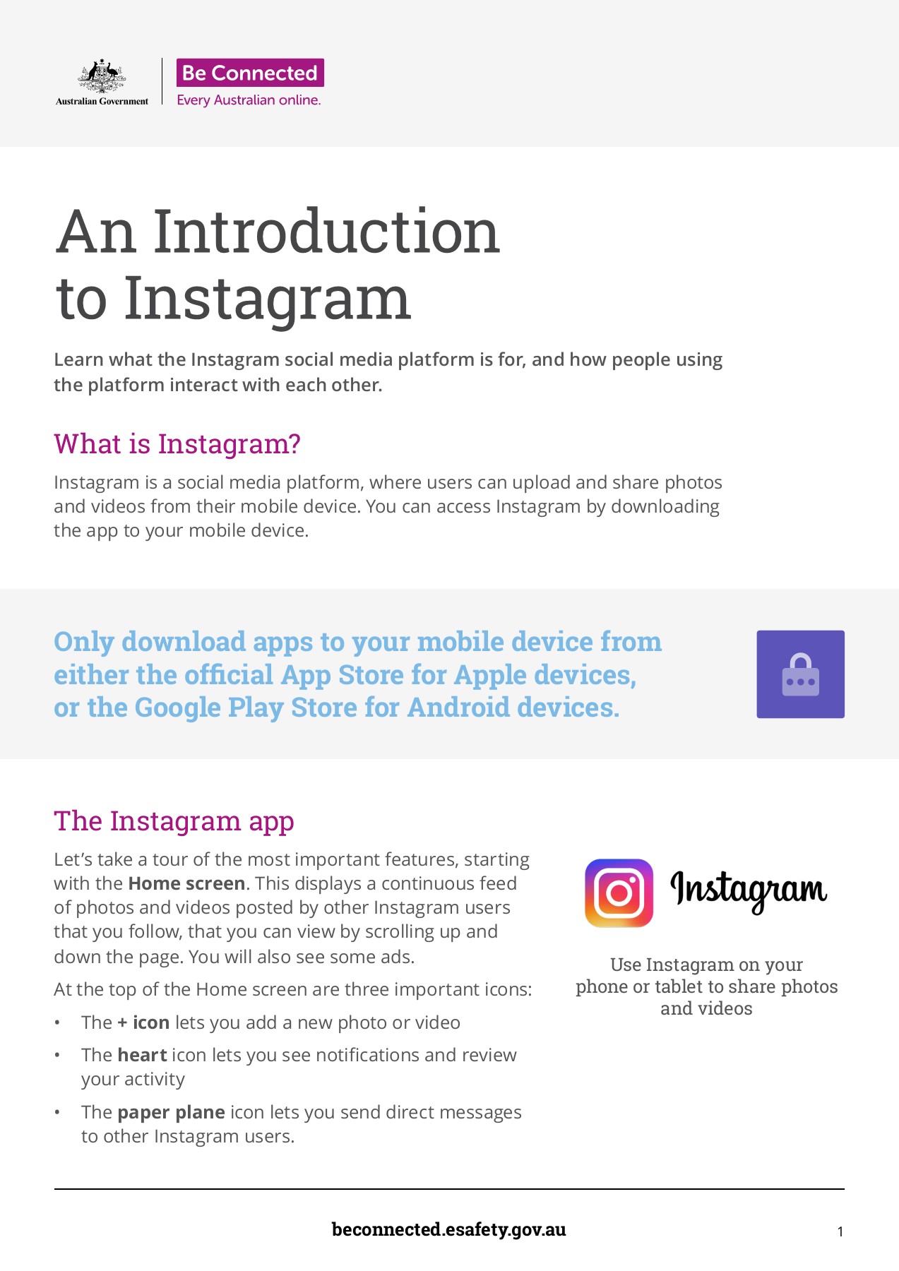 Introduction to Instagram BeConnected t26 c4 - Asphal Kuno - Page 1 ...