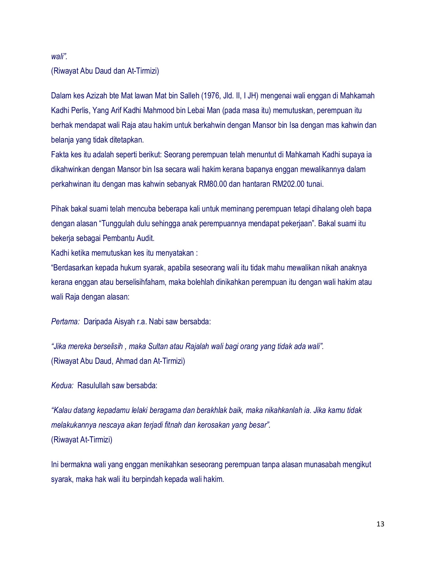 BIDANG KUASA WALI DALAM PERNIKAHAN - fakim hikman - Muka Surat 13 | Membalik PDF Dalam talian ...