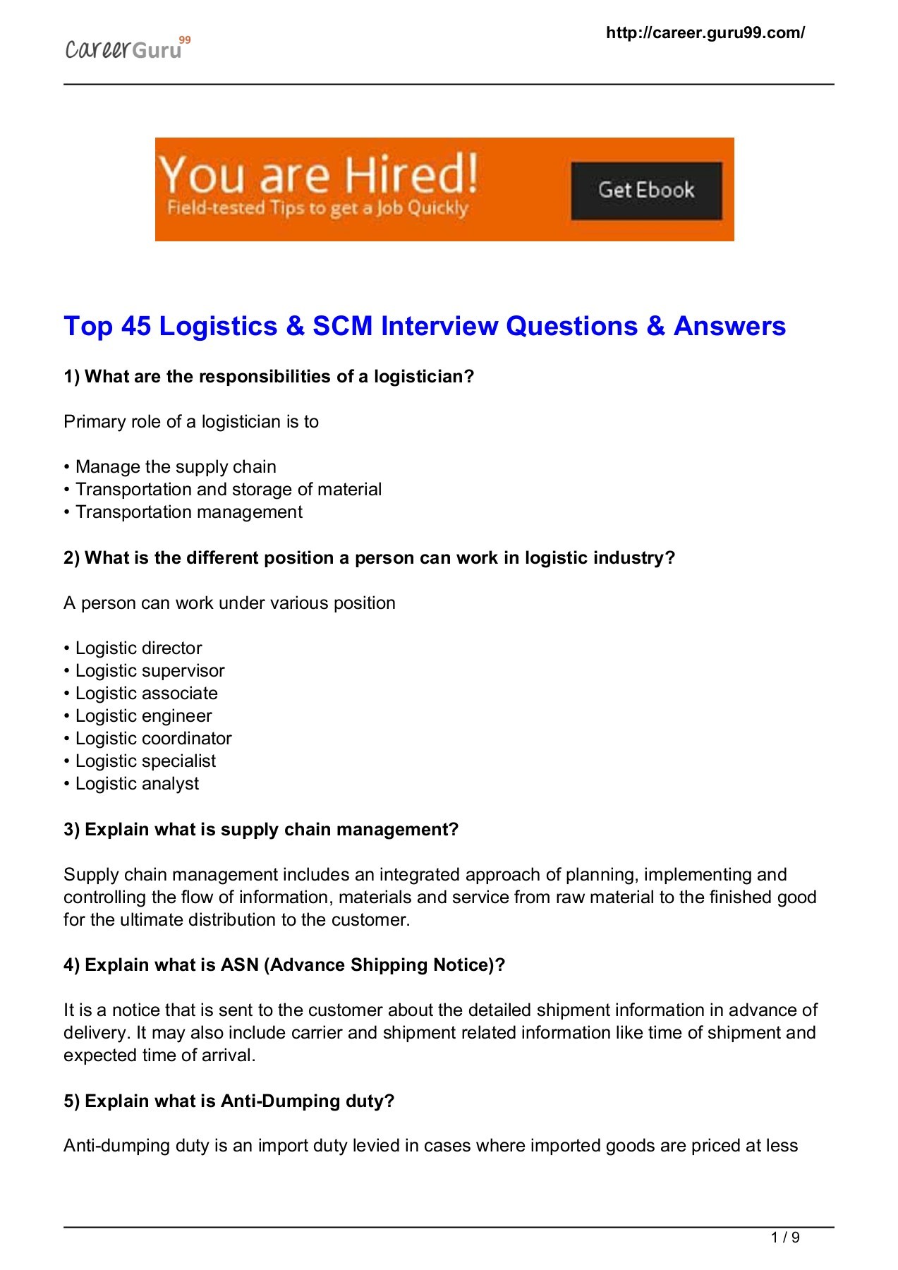 top-20-logistician-interview-questions - nayalmonika50 - Page 1 - 9 ...
