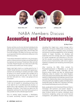 NABA Members Discuss Accounting and Entrepreneurship - 2016 Winter Spectrum