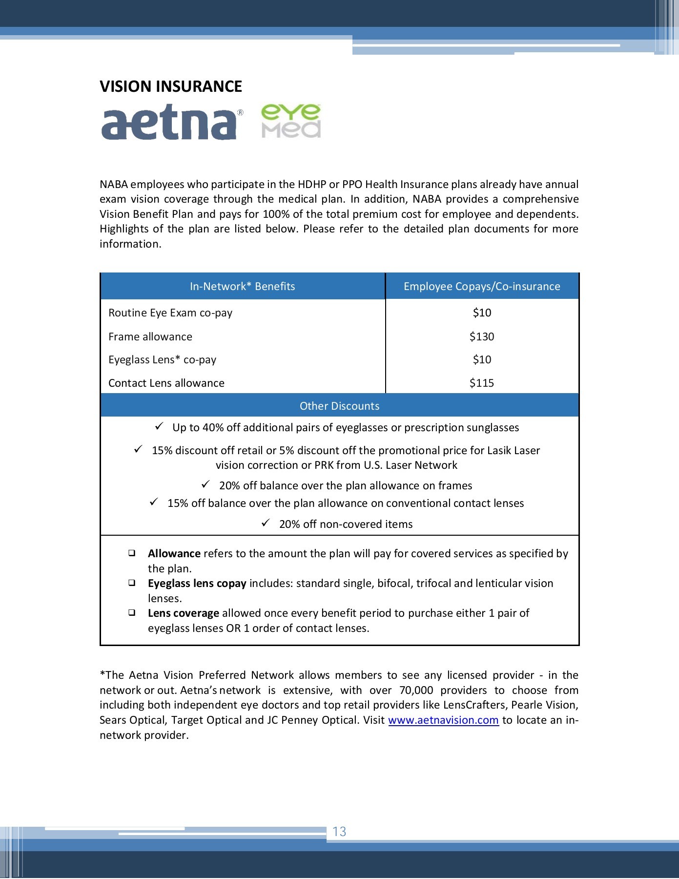 NABA Employee Benefits Guide 2017 - communications - Page 13 | Flip PDF ...