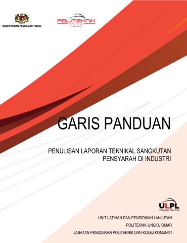 GARIS PANDUAN PENULISAN LAPORAN TEKNIKAL SANGKUTAN INDUSTRI PUO 2022