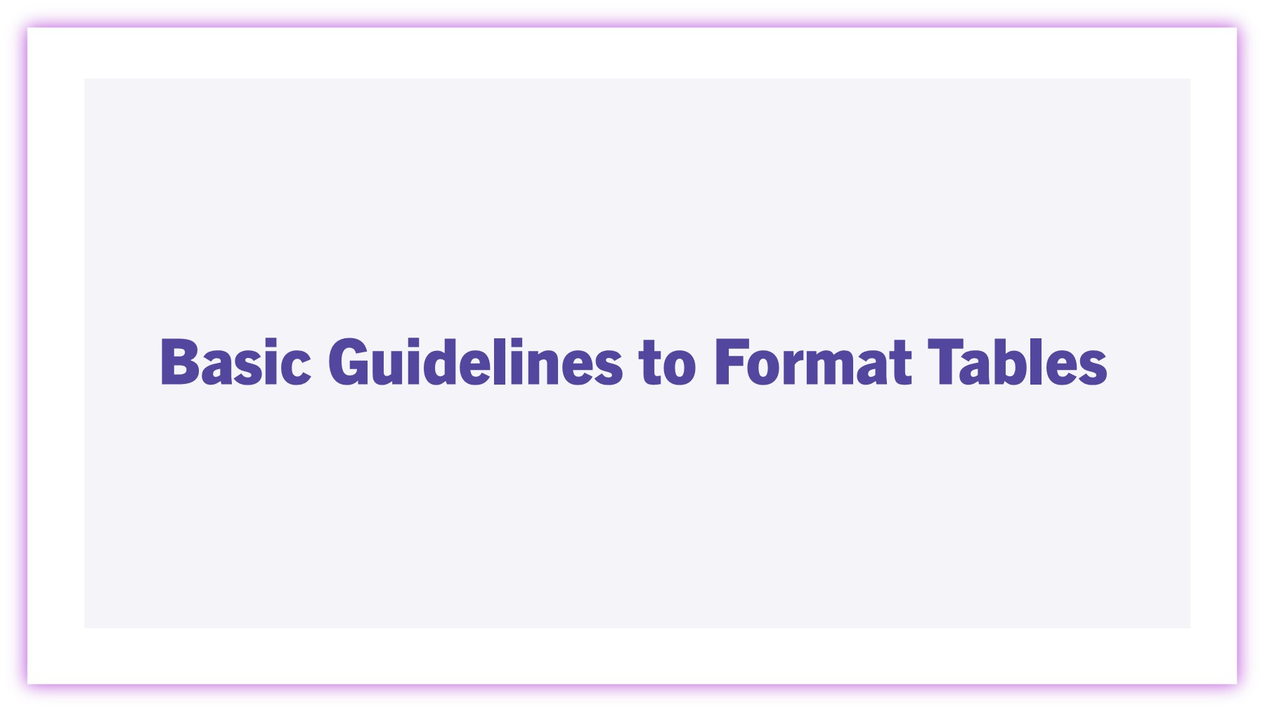 Basic Guidelines to Format Tables - atsalfattan - Page 1 - 14 | Flip ...