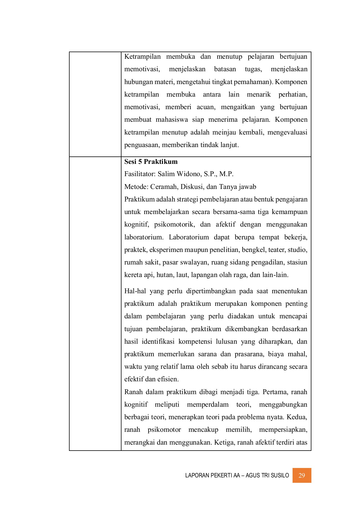 BISMILLAH LAPORAN PEKERTI AA - agus susilo - Halaman 33 | PDF Online | PubHTML5