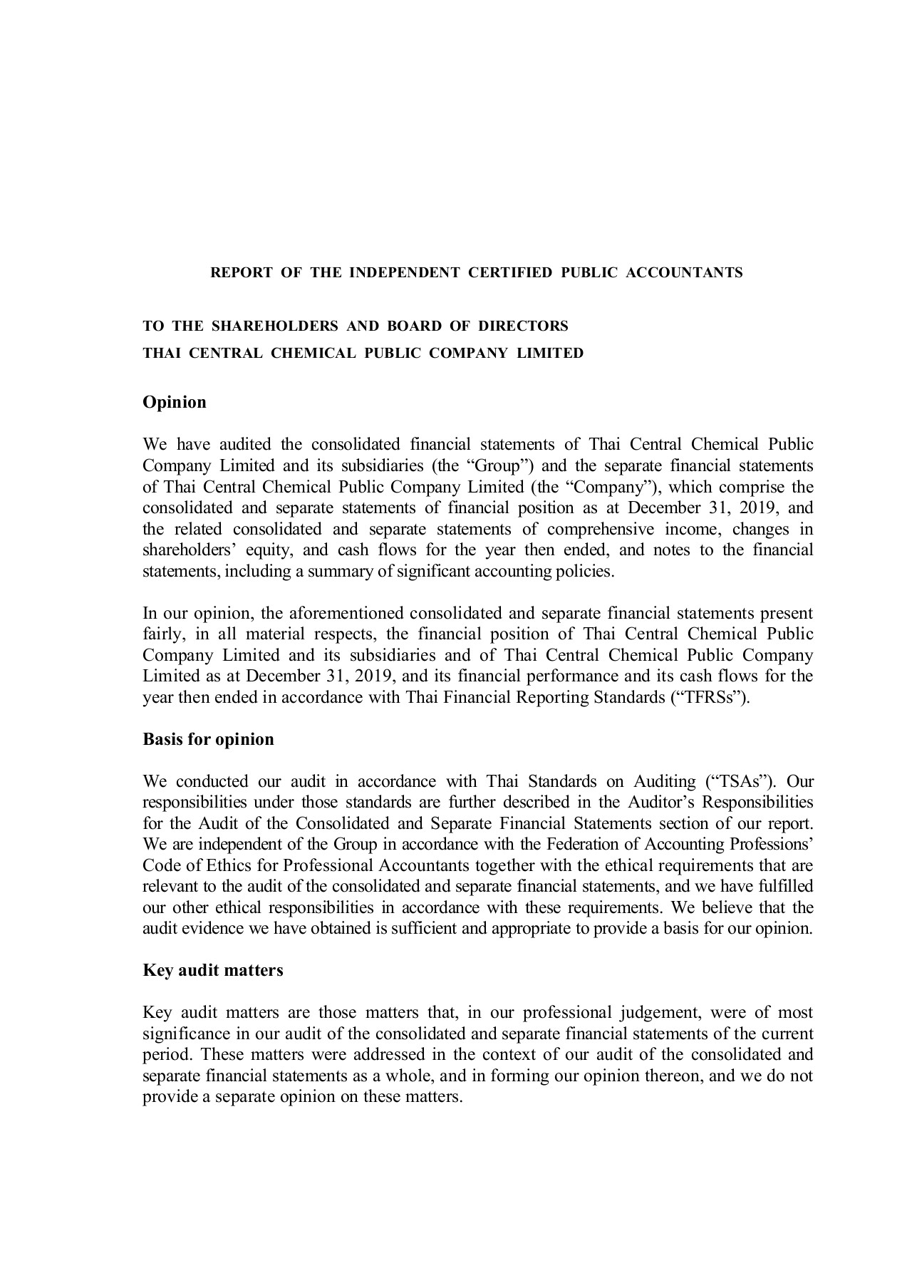 Financial Statement 2019 - TCCC E-Report - Page 1 - 56 | Flip PDF ...