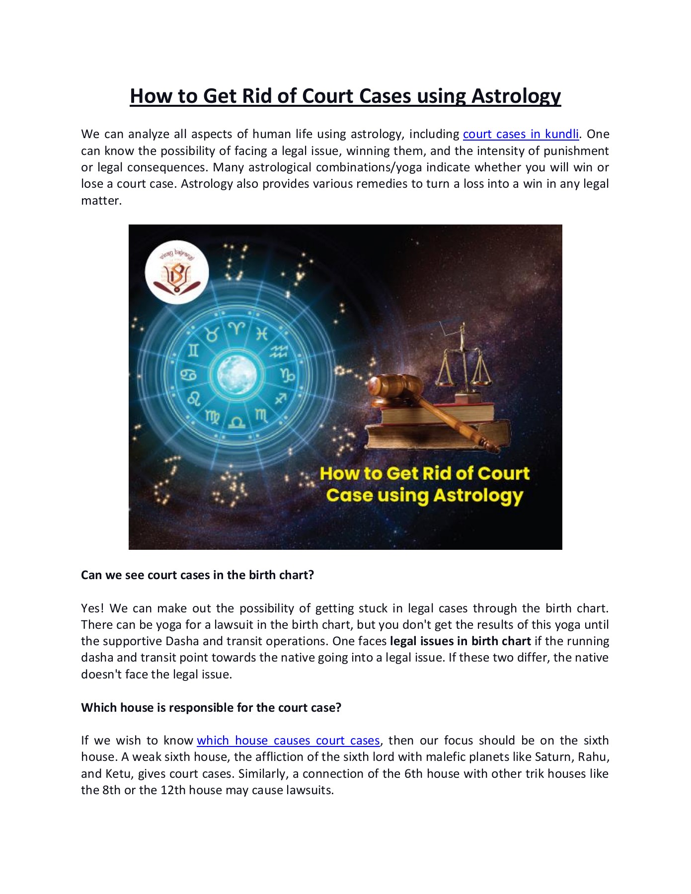 How to get rid of court case using astrology - Ramesh Singh - Page 1 ...