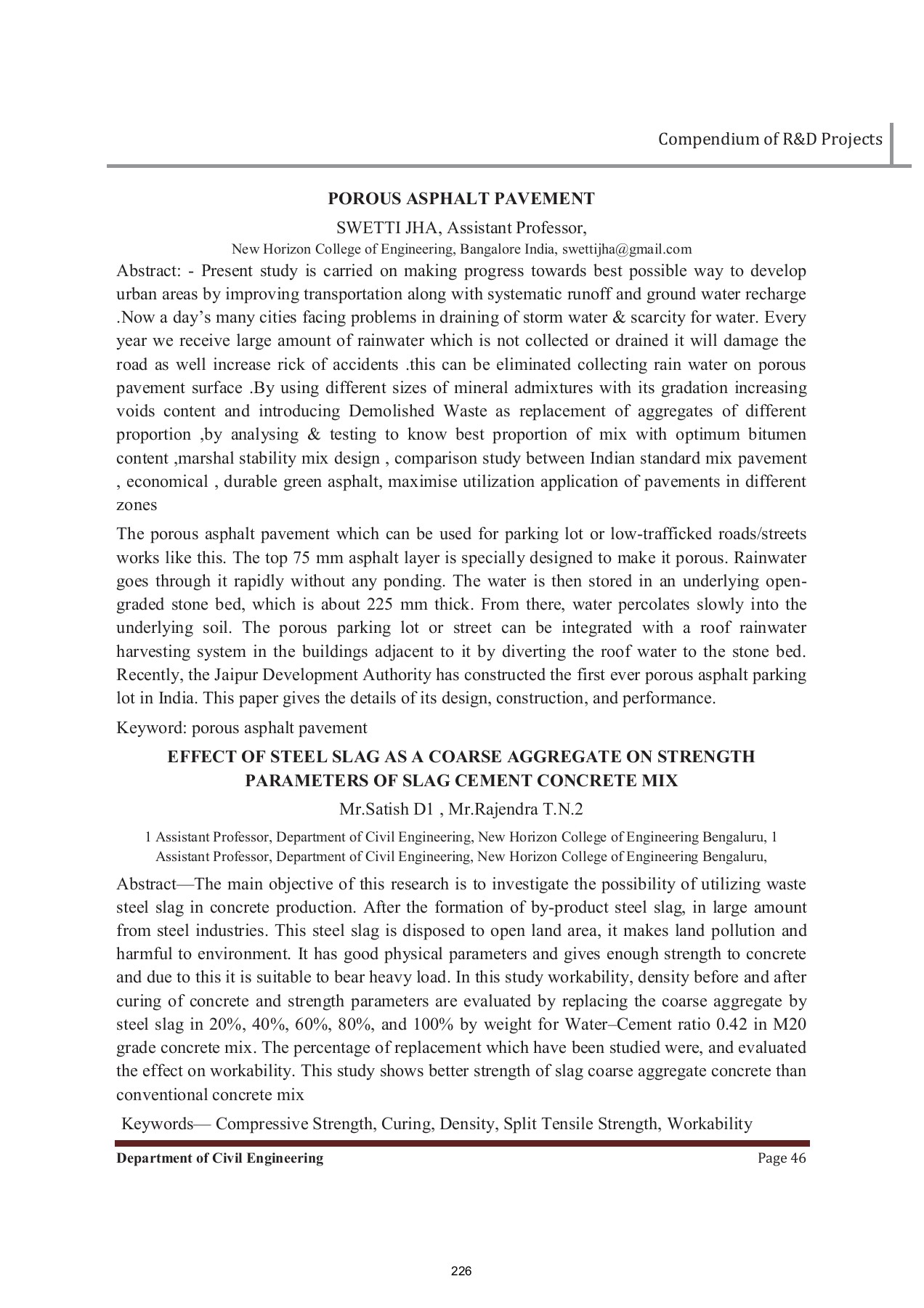 NHCE - Civil Compendium of R&D Projects - GeekSpace Labs Production ...