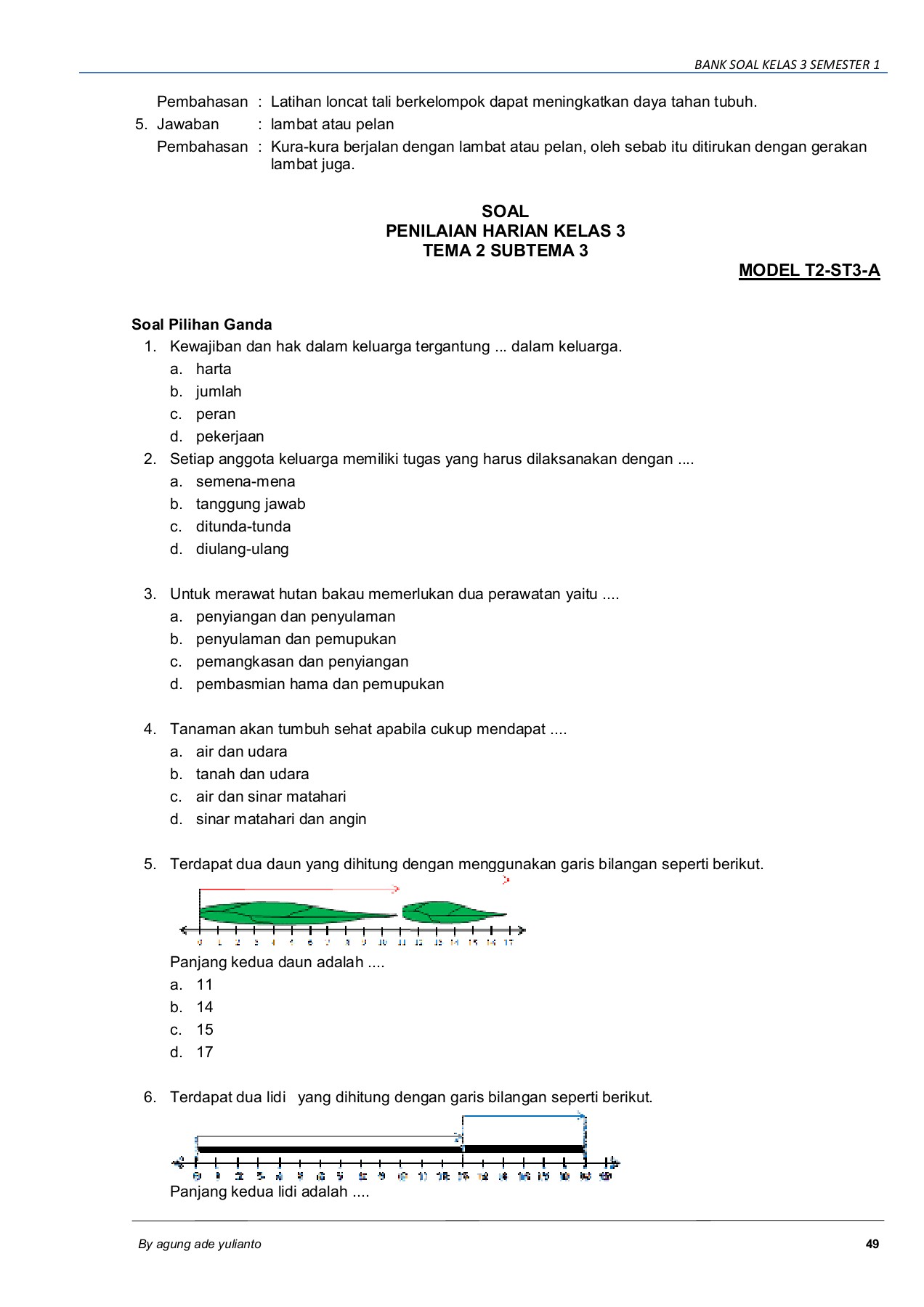 BANK SOAL KELAS 3 - hadimaryani - Halaman 50 | PDF Online | PubHTML5