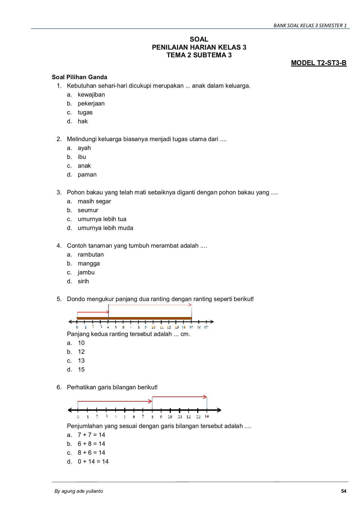 BANK SOAL KELAS 3 - hadimaryani - Halaman 55 | PDF Online | PubHTML5