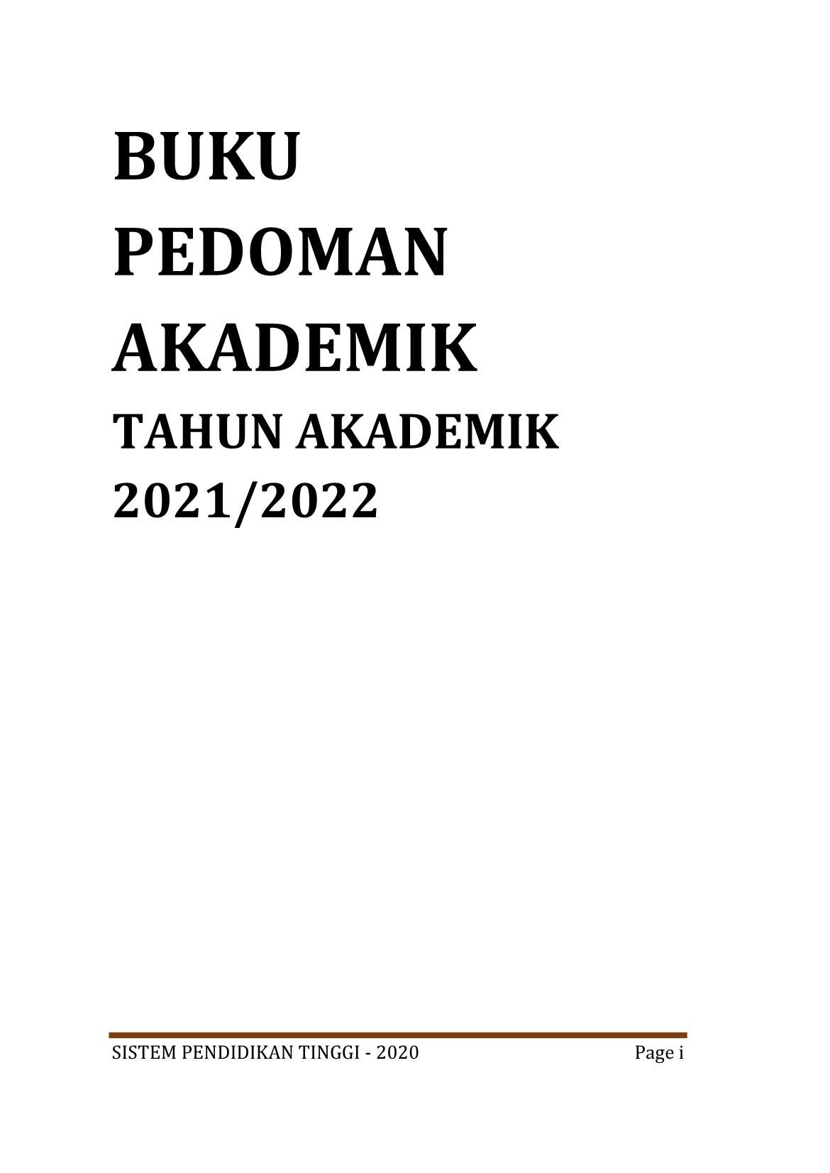 Final Buku Pedoman Akademik Tahun 2021 - harminahar - Page 1 - 287 | Flip PDF Online | PubHTML5