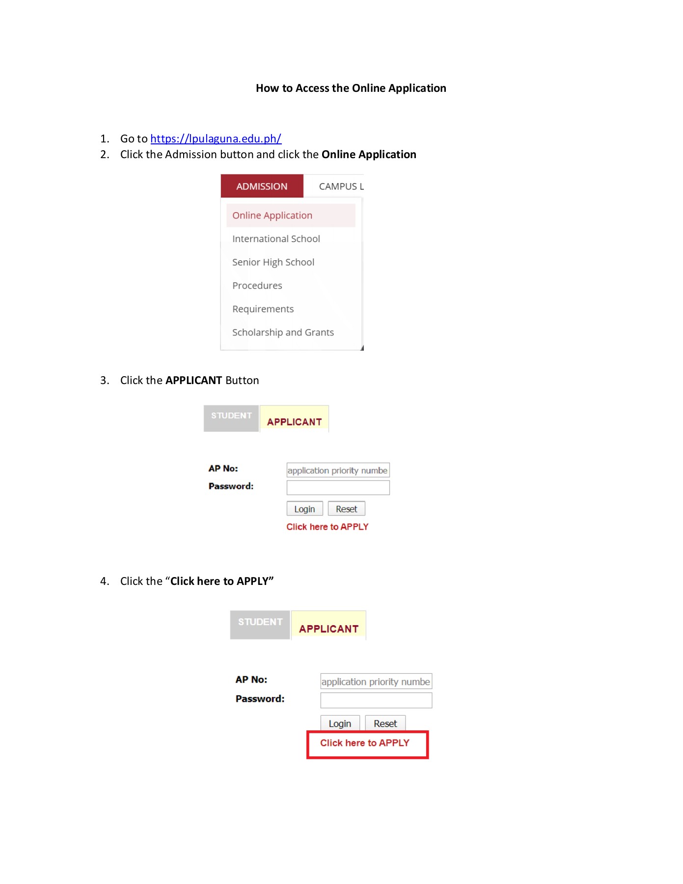 Online-Applicataion Work Instructions - beareyalacardoza - Page 1 - 2 ...