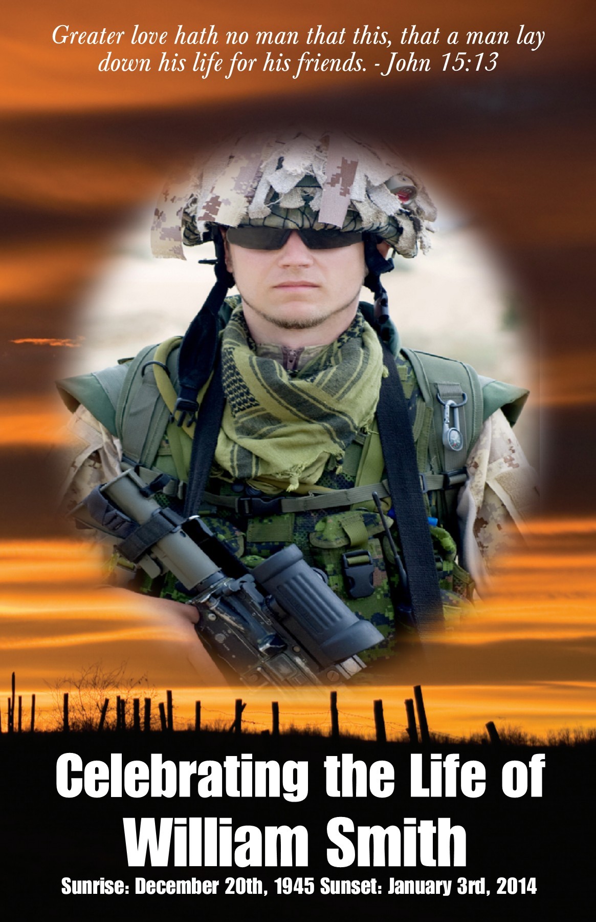 Fallen Military Funeral Program - aaron - Page 1 - 4 | Flip PDF Online ...