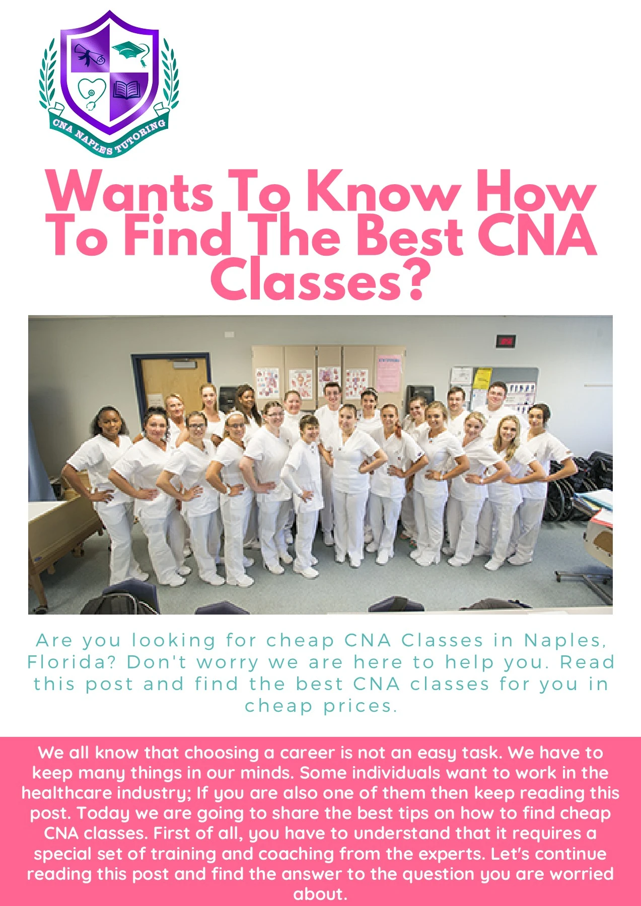 Gain Nursing Competencies With Cheap CNA Classes - cnaclassesnaples ...