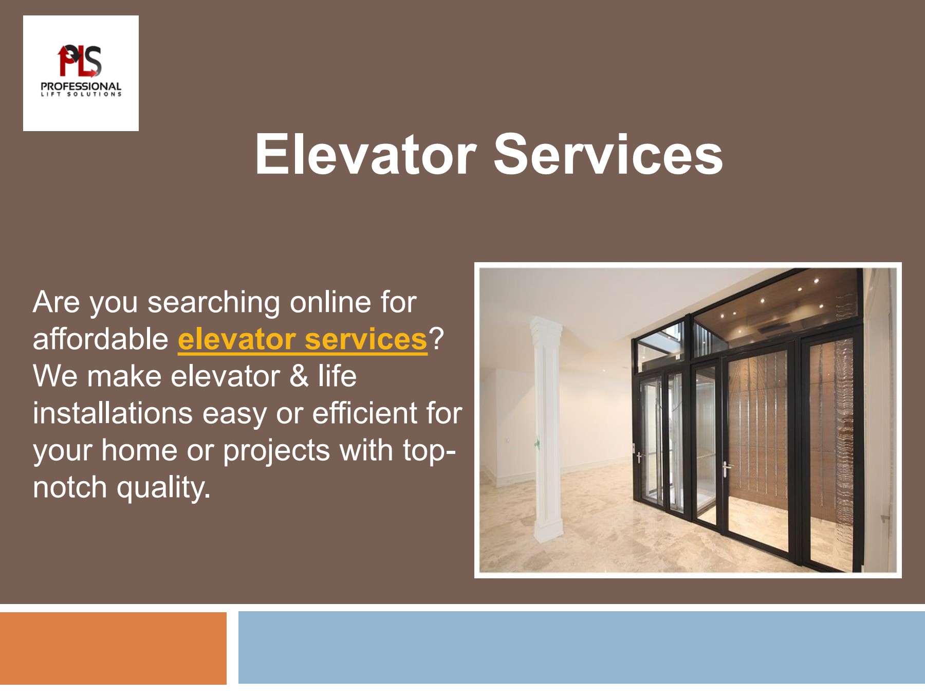 Elevator Services - Professional Lift Solutions - Page 1 - 5 | Flip PDF Online | PubHTML5