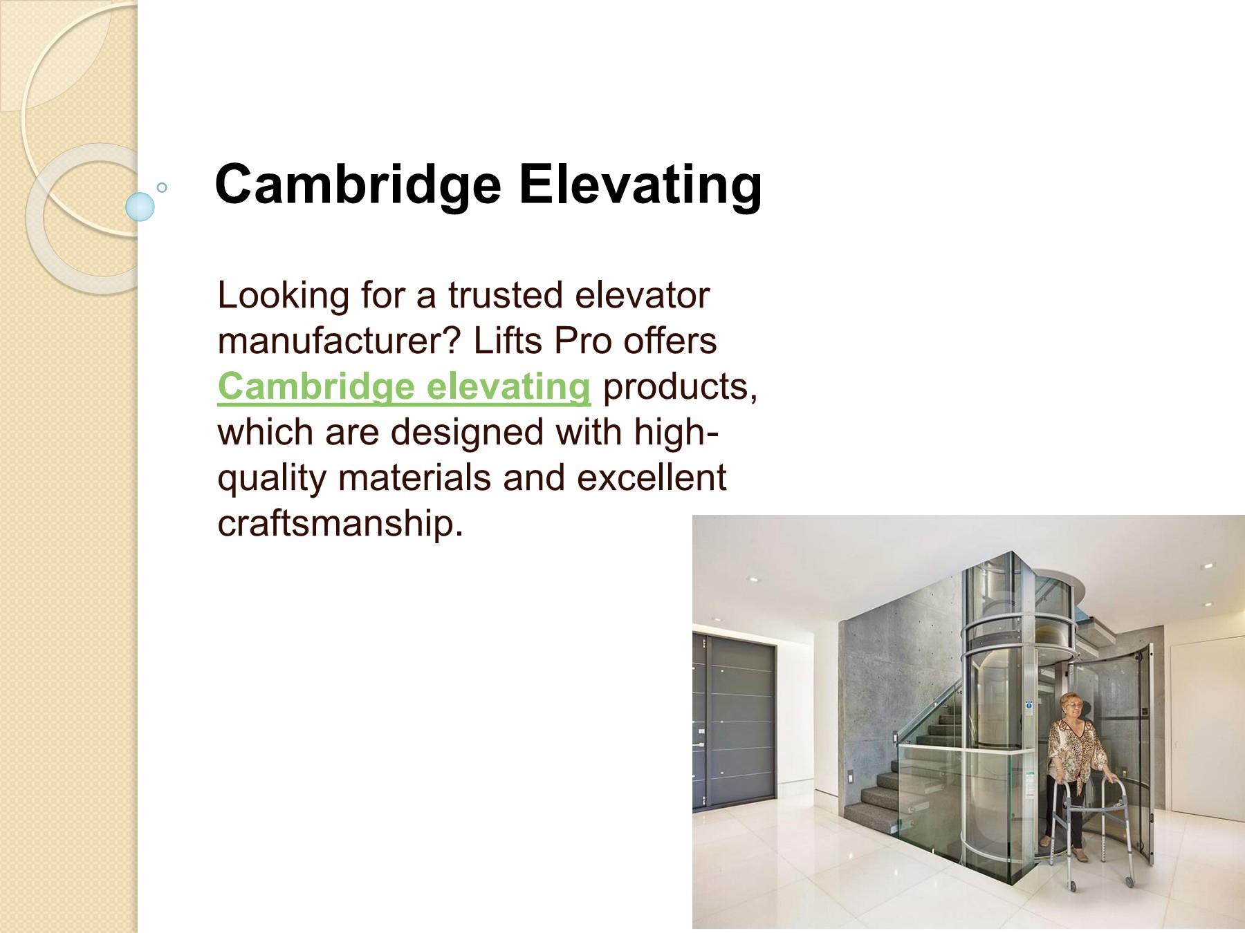 Cambridge Elevating - Professional Lift Solutions - Page 1 - 6 | Flip PDF Online | PubHTML5